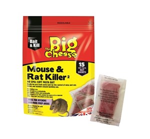 The Big Cheese Mouse & Rat Killer Past Sachets Pk15 - Nu-Pets Pet Centre