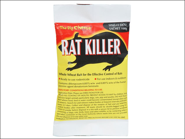 The Big Cheese Rat Killer Bait X 25 X 100 Gm Sachet - Nu-Pets Pet Centre